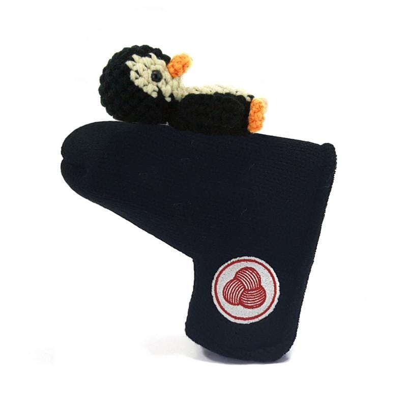 penguin black beige blade putter golf headcover
